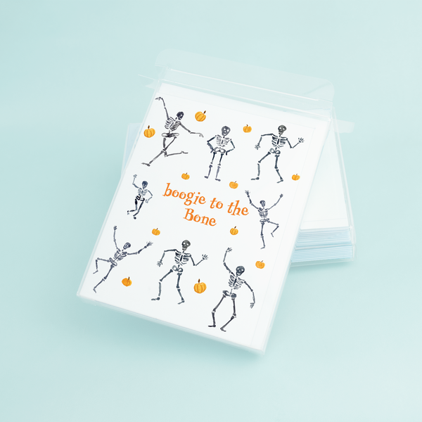 Halloween Skeletons "Boogie to the Bone" Halloween Card – Taylor Paladino
