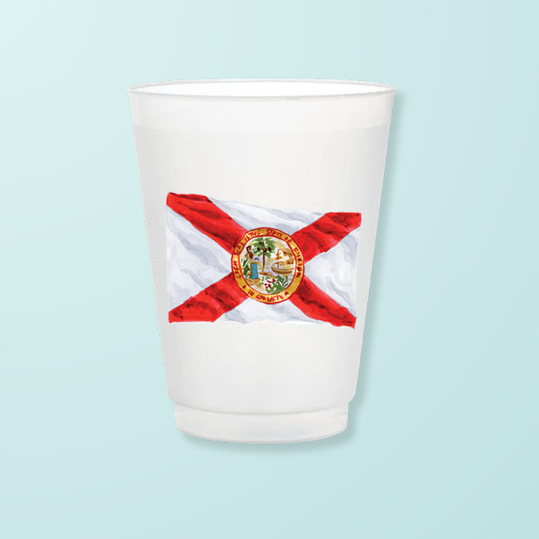 Florida State Flag Frosted Cups | Real Estate Agent Gifts – Taylor Paladino