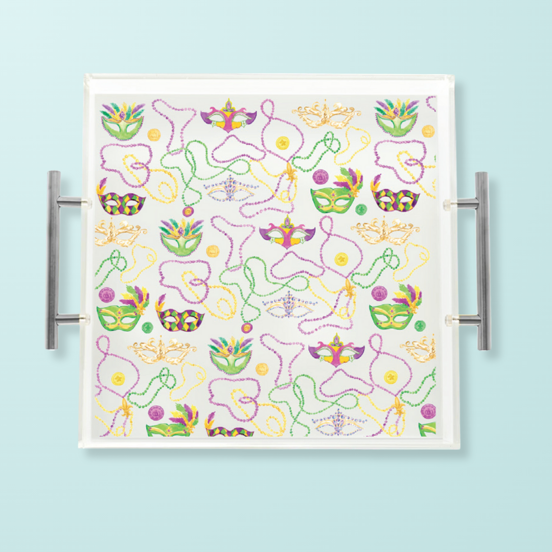Mardi Gras Beads and Masks Acrylic Tray – Taylor Paladino