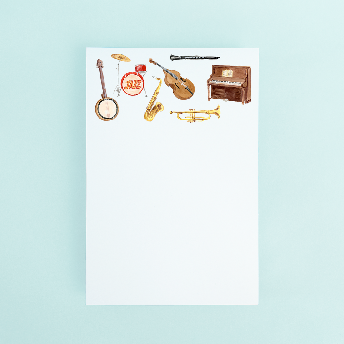 Jazz Instrument Notepad | New Orleans Stationery – Taylor Paladino
