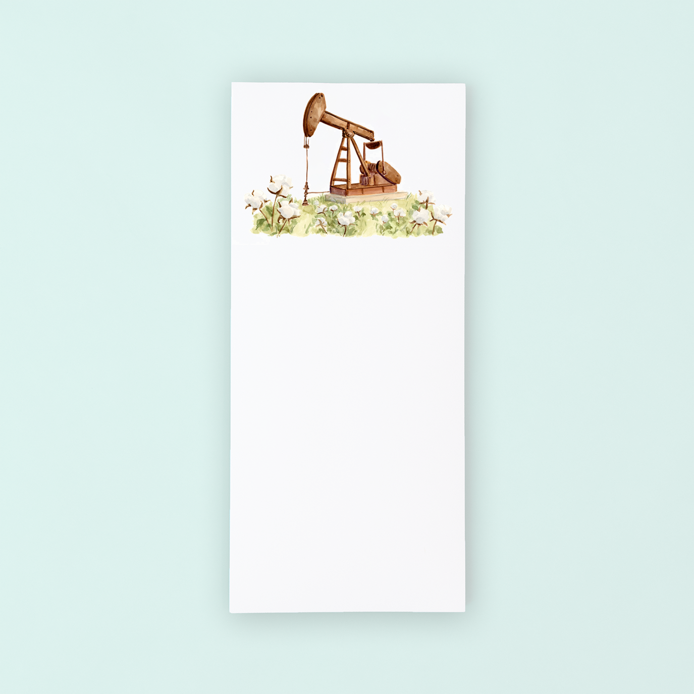 Cotton Field Pumpjack Lists Pad | Oil & Gas Gifts – Taylor Paladino
