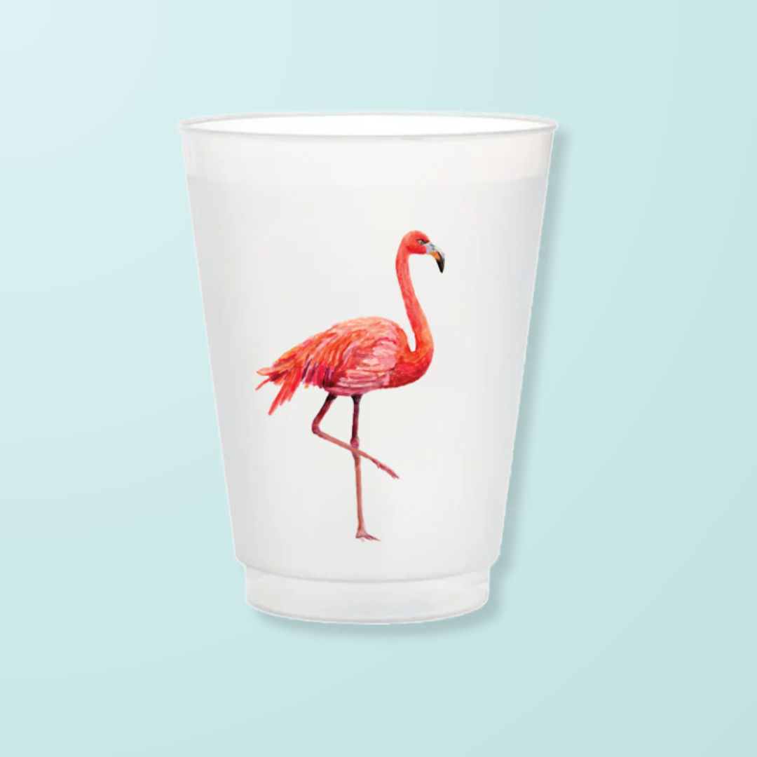 Plastic Flamingo Cups | Watercolor Pink Flamingo Design – Taylor Paladino
