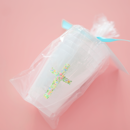 Floral Cross Frosted Cups | Christian Gift – Taylor Paladino