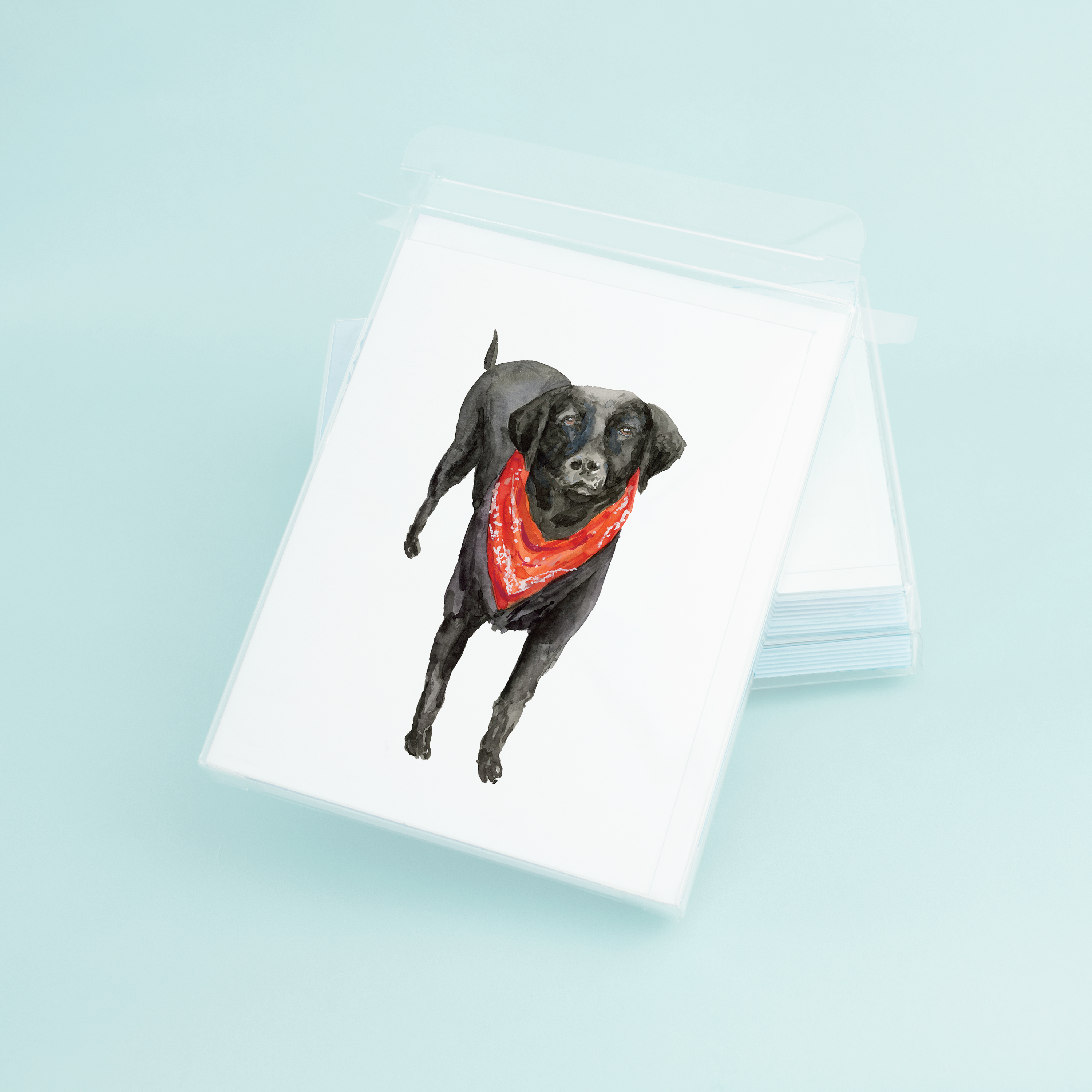 Black Lab Greeting Card | Dallas Watercolor Art – Taylor Paladino